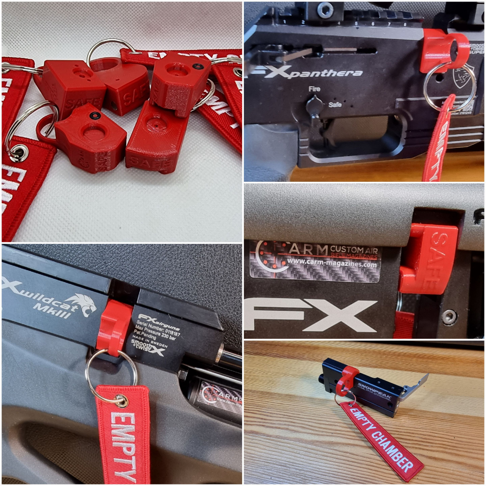 Safety flags for different air rifle models - Custom Magazines j.d.o.o.